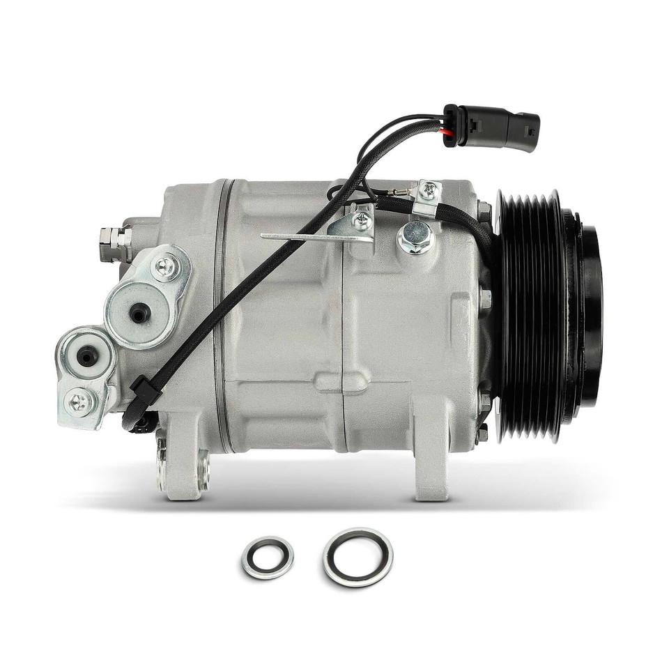 A/C Compressor w/ 6-Groove Pulley & PXC16 Style for BMW 530i 740i ...