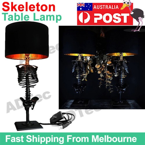 Gothic Skull Skeleton Lamp Desktop Table Lamp Home Night Light ...