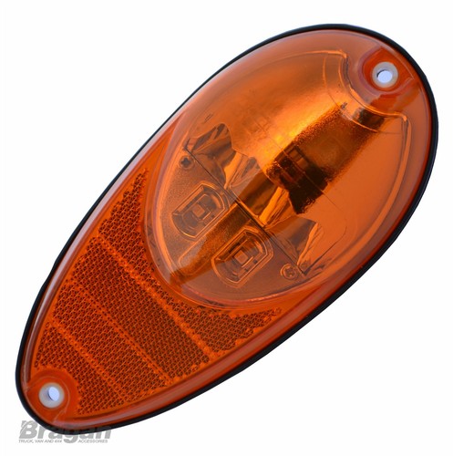 12v/24v 5 LED Amber Rear Trailer Lamp Light Tail Indicator Reflector ...