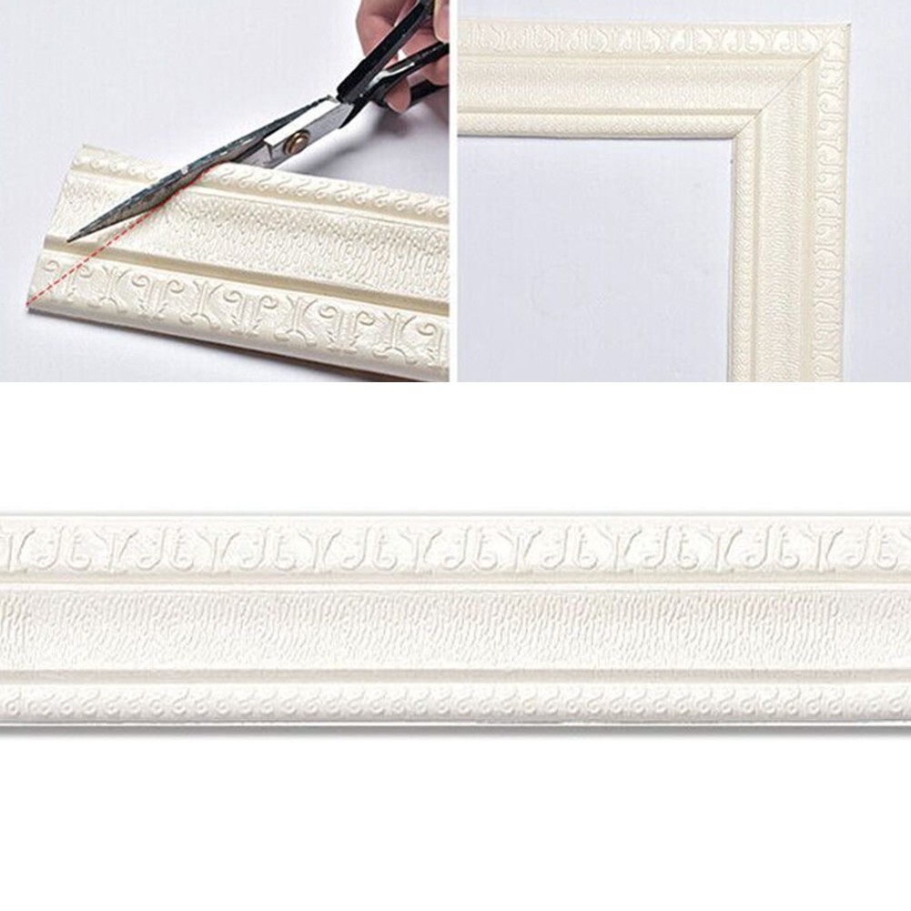 2.3M Self-Adhesive Wall Trim Line Skirting Border Decor Sticker/Wall ...