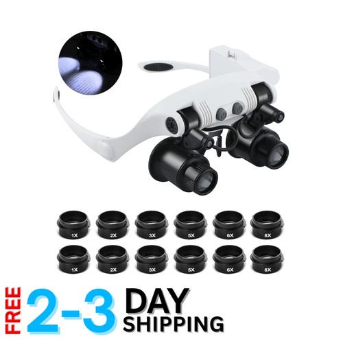 Versatile Magnifying Glasses with 6 Interchangeable Lenses - Ideal for ...