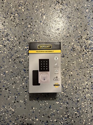 Defiant Square Electronic Entry Door Touchpad Deadbolt Lock in Satin ...