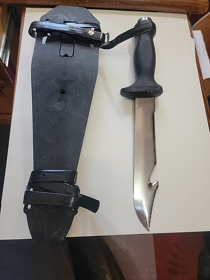 Lancelot Stainless Steel Japan Divers Scuba Dive Knife w/SHEATH Vintage ...