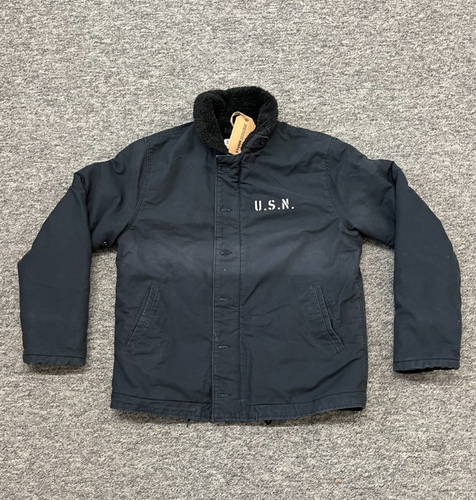 Mil-Tec WW2 USN Naval Deck Jacket - Navy Blue - 42" Chest ...