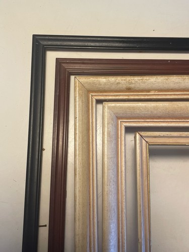 Vintage Skinny Thin MCM Picture Frame Lot Gallery Frames 8x10 9x12 ...