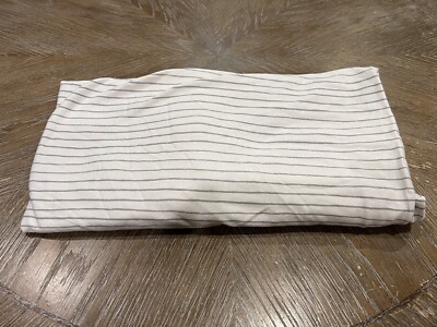 Pottery Barn Organic Jersey Stripe Crib Fitted Sheet - Grey | eBay