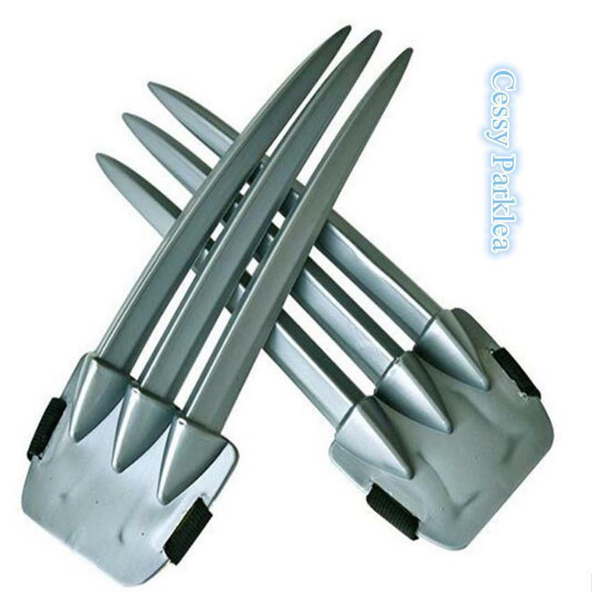 Kids Boys Teenage 2pcs X-Men Plastic Wolverine Claws Superhero Costume ...