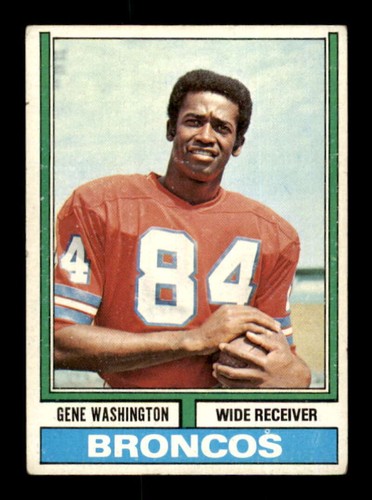 1974 Topps #63 Gene Washington GVG Broncos 561309 | eBay