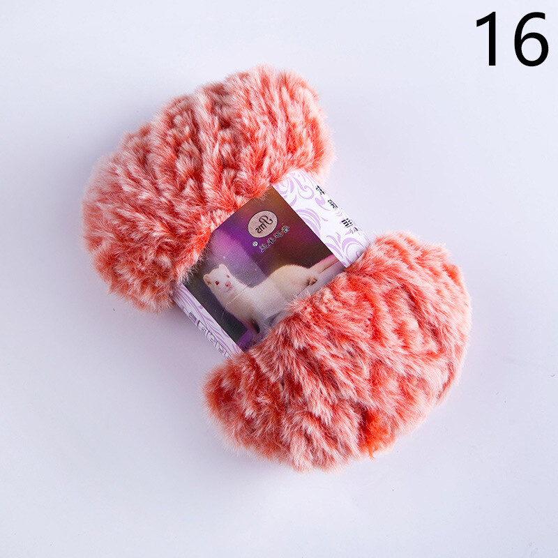 50g Faux Fur Mink Wool Yarns Hand Knitting Anti-pilling Fleece Blend ...