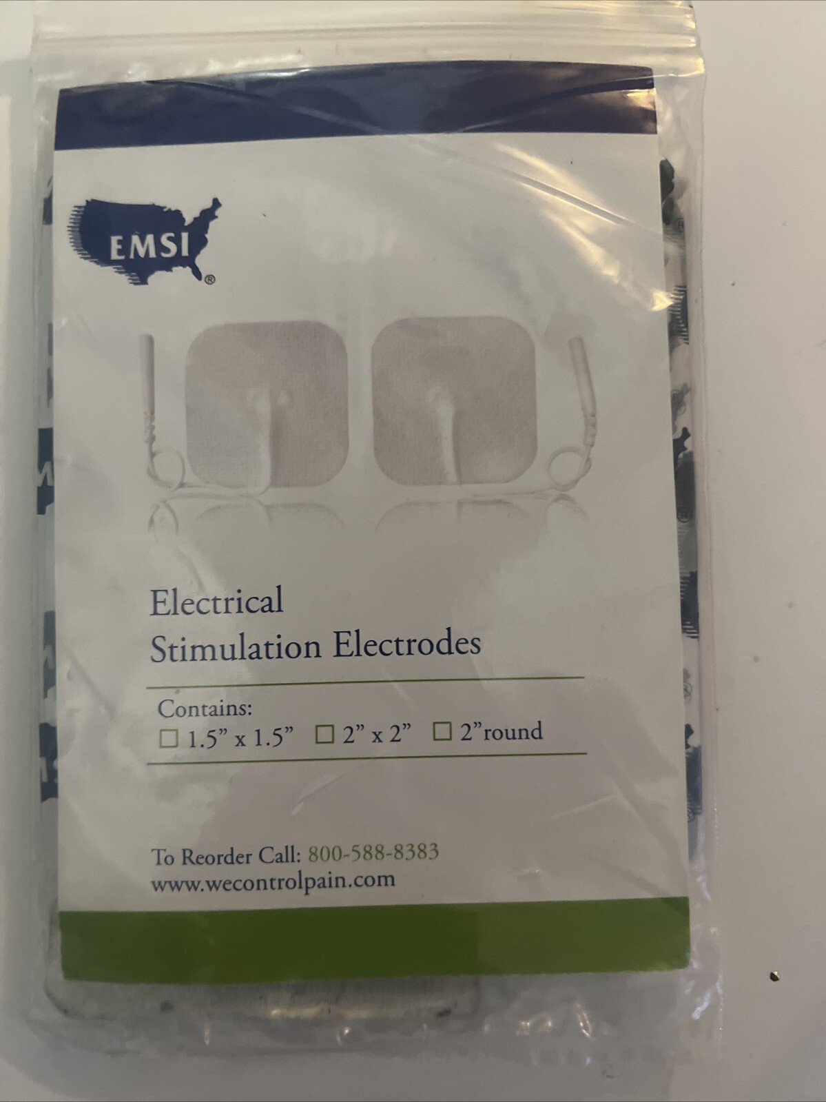 EMSI Electrical Stimulation Electrodes Pack of 16 Sealed 1.5” x 1.5 ...