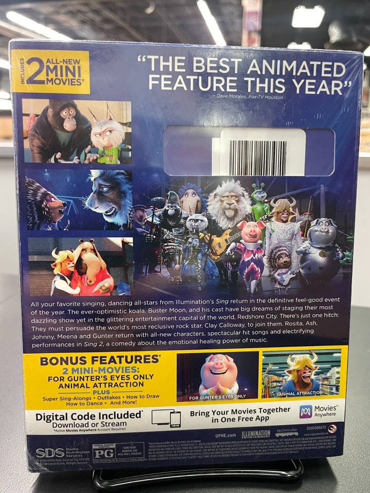 SING 2 Collector's Edition (Blu-ray + DVD) Target Exclusive | eBay