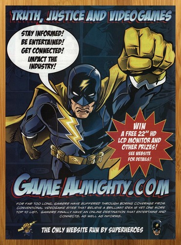 2007 Game Almighty Print Ad/Poster Video Game Website Superhero Wall ...