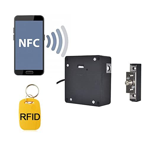 Invisible Cabinet Lock, Hidden NFC Lock DIY RFID Lock Latch with USB ...