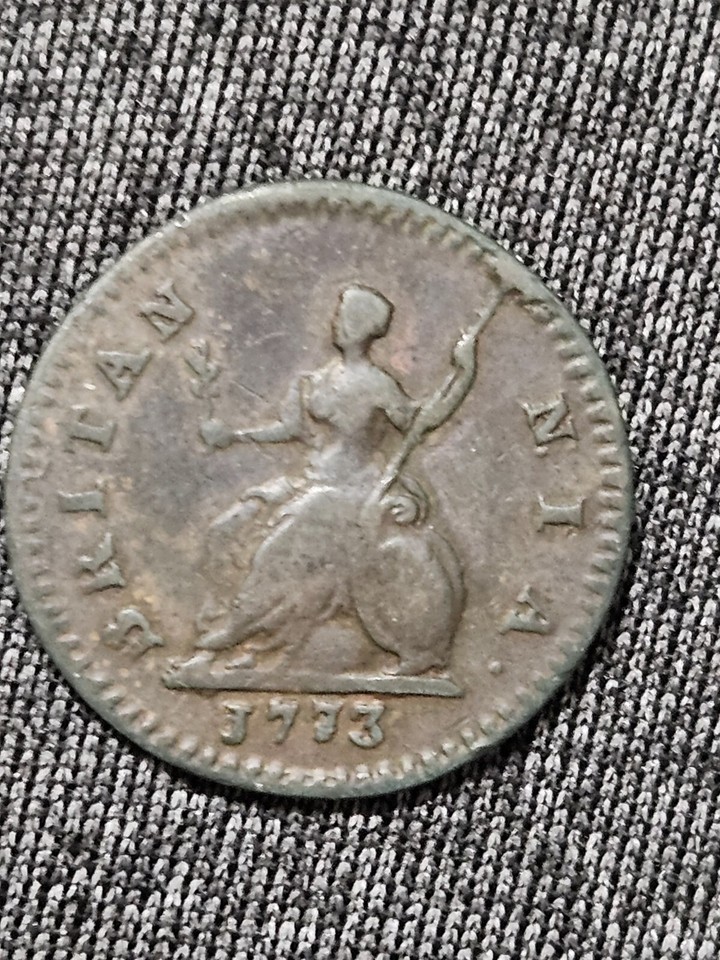 1773 Breen-180 With Period Virginia Halfpenny Colonial Copper Coin | eBay