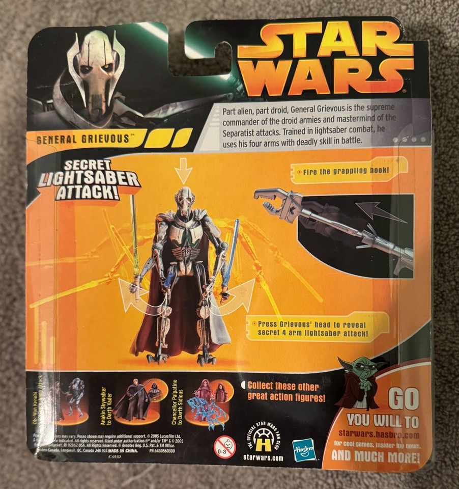 STAR WARS REVENGE OF THE SITH - General Grievous, 2005 NIB: FREE ...