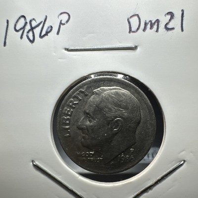 1986 P Roosevelt dime error, obv-Rev strike through grease | eBay