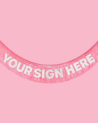 Pink Iridescent Fringe Banner - 5 Ft. | Bachelorette Party Decorations ...