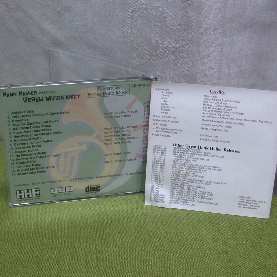 HANK HALLER ENSEMBLE Veseli Muzikanty CD polka Bohemian Brass Band ...