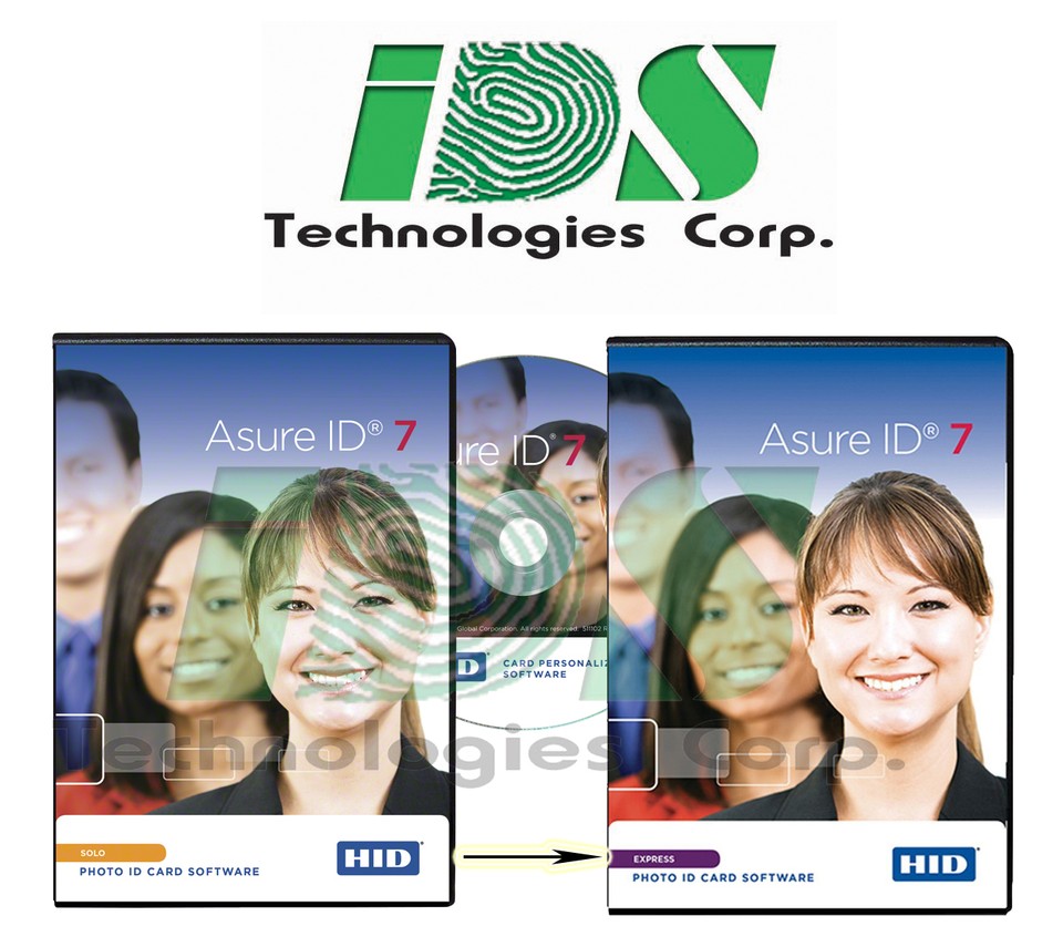 HID Asure ID 7 Solo Edition upgrade to Express Edition ID Card Software ...