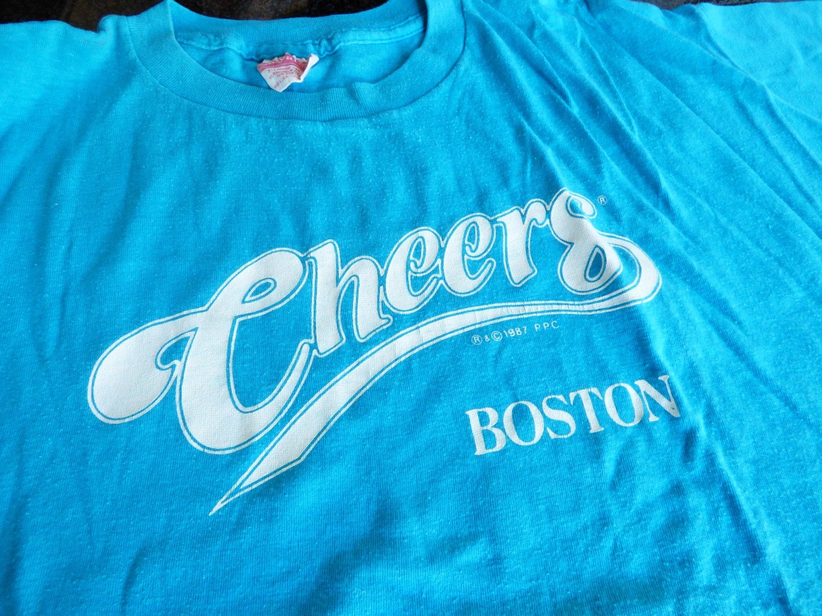 VTG CHEERS BOSTON 1987 Souvenir T Shirt Size 46-48 XL | eBay