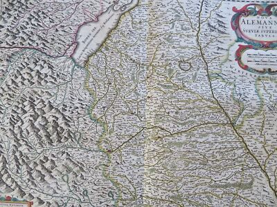 Southern Germany Upper Swabia Boden Sea Switzerland Danube 1644 Hondius ...