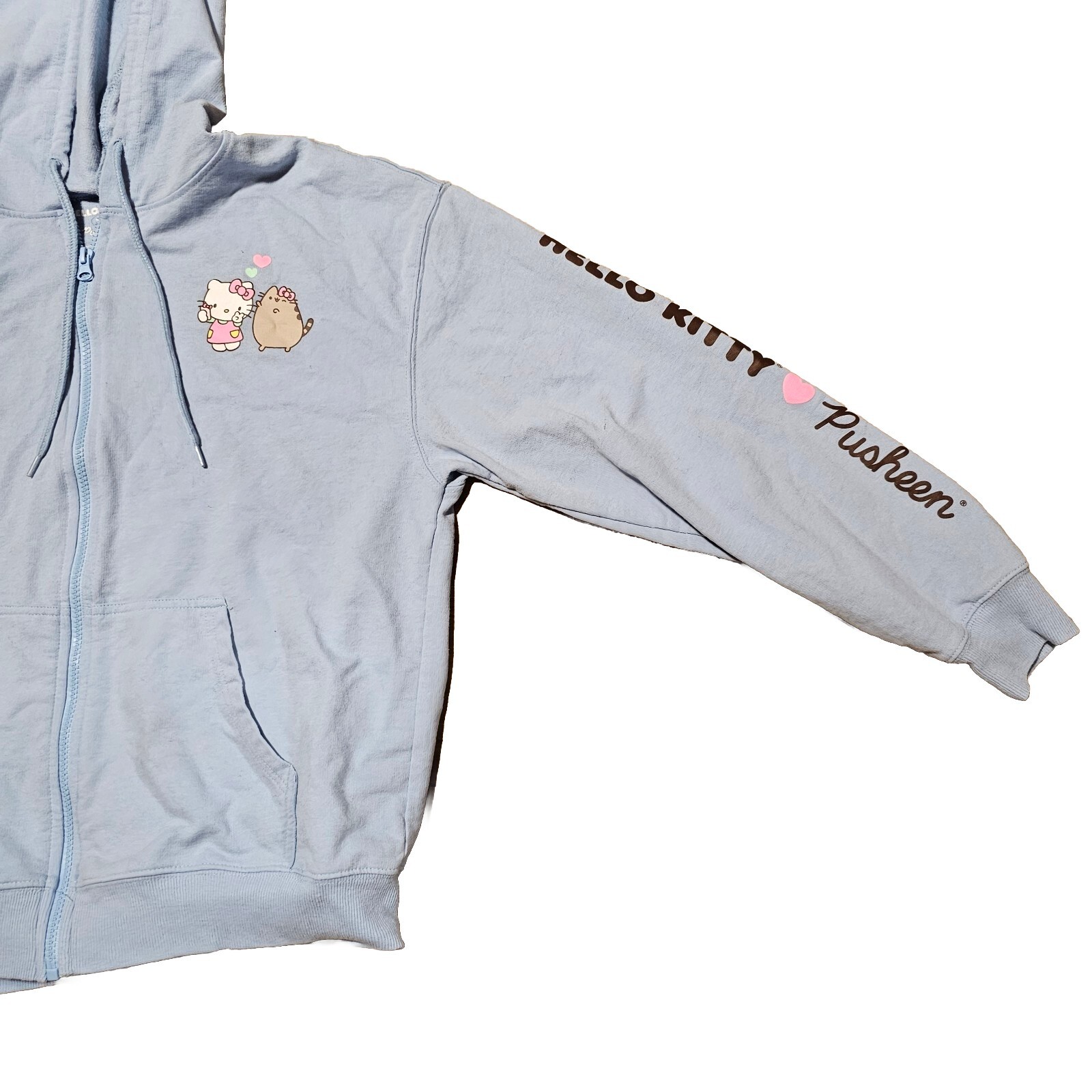 Hello Kitty x Pusheen Sanrio Full Zip Hoodie Sweatshi… - Gem