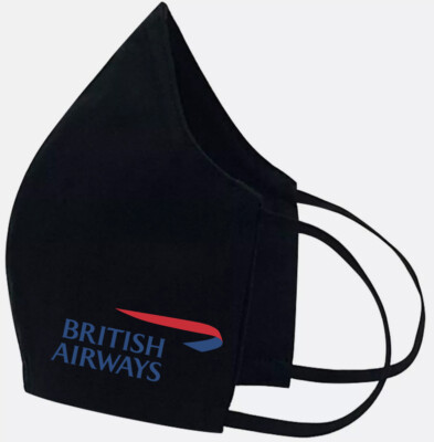 British Airways - Face Mask Cover Fashion 2 Layers + Pocket Custom Made ...