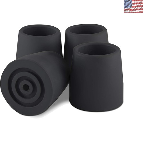 Molded Rubber 1 1/8 Inch Tips for Enhanced Walker & Commode Stability ...