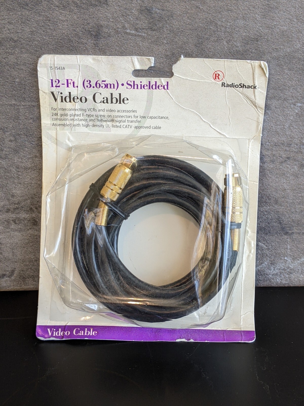 NIP RADIO SHACK 12-FT SHIELDED VIDEO CABLE | eBay