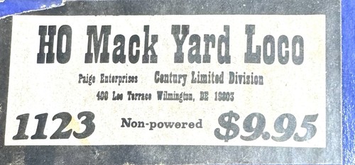 Century Limited HO Mack Yard Locomotive Kit #1123 | eBay