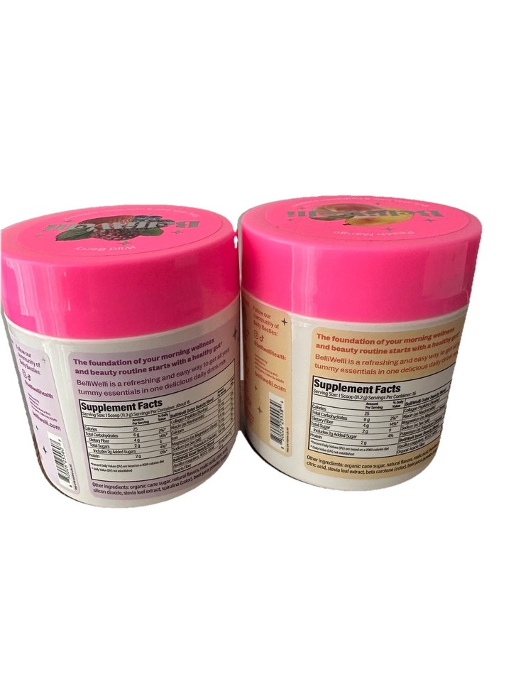 Belli Welli Daily Fiber Supplement Powder with Collagen Probiotics X2 ...