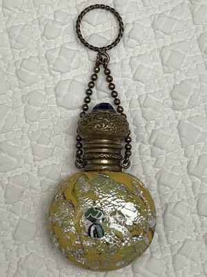 ANTIQUE MURANO VENETIAN GLASS CHATELAINE SCENT PERFUME BOTTLE FRANCHINI ...