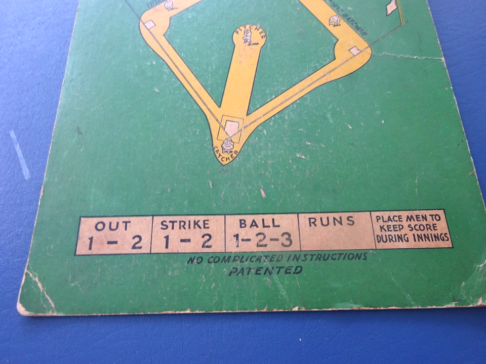 Vintage Baseball Field Sports Game Board, Patented, 1920's ? | eBay