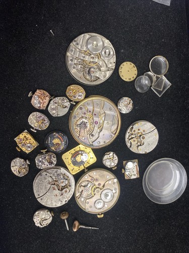 Vintage Wrist Watch And Pocket Watch Movements, Corum, Bulova Universal ...
