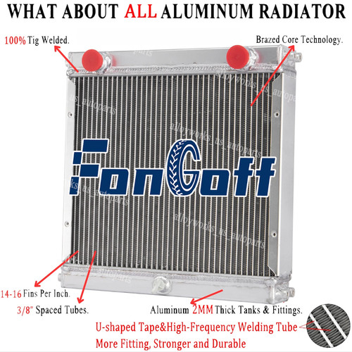 Upgrade 3 Rows Aluminum Radiator For Dragster / Roadster Double Pass US ...