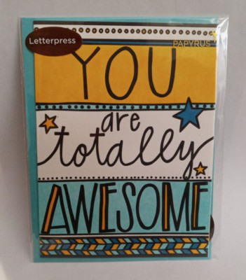 Papyrus Thank You Greeting Card w/Envelope "You Are Totally Awesome" | eBay