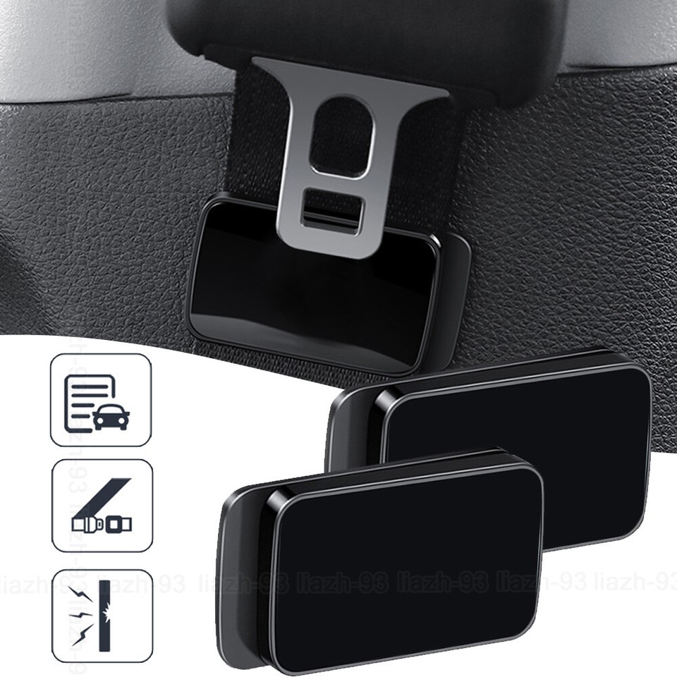 2x Magnetic Car Seat Belt Buckle Fixed Stabilizer Limiter Stopper ...