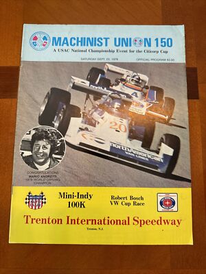 1978 Trenton Speedway USAC Indy Car Race Program | eBay