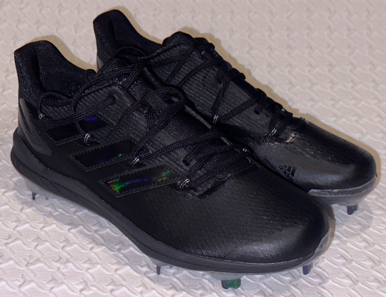 ADIDAS Adizero Afterburner 8 Black Metal Spike Baseball Cleats NEW Mens ...