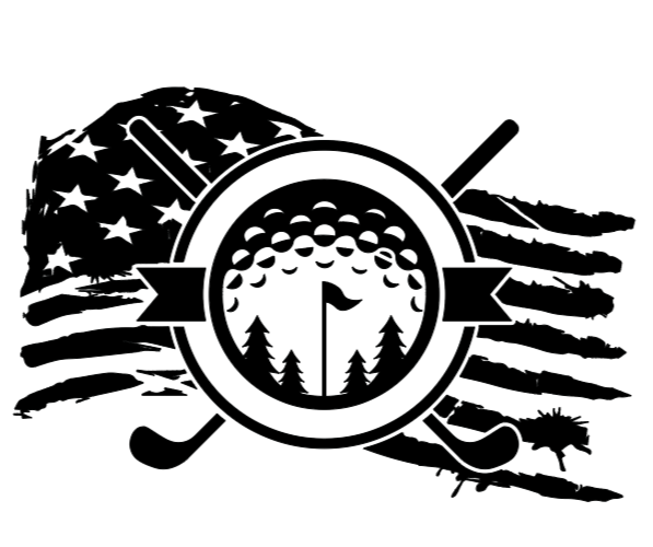 AMERICAN FLAG GOLF CLUBS Vinyl Window Decal Sticker Car Truck tumbler ...