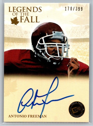 2011 Press Pass Legends of the Fall /399 Antonio Freeman #LOF-AF Auto ...