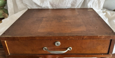 Antique Indiana Cash Drawer Co Under Counter Cash Box w Bell Wood ...