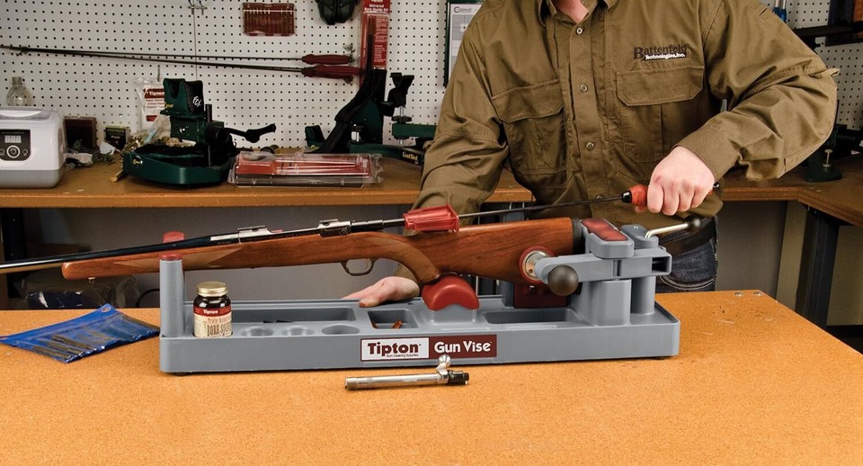 Gun Cleaning Station Vise Rifle Gunsmithing Tool Bench Shotgun Kit Rest ...