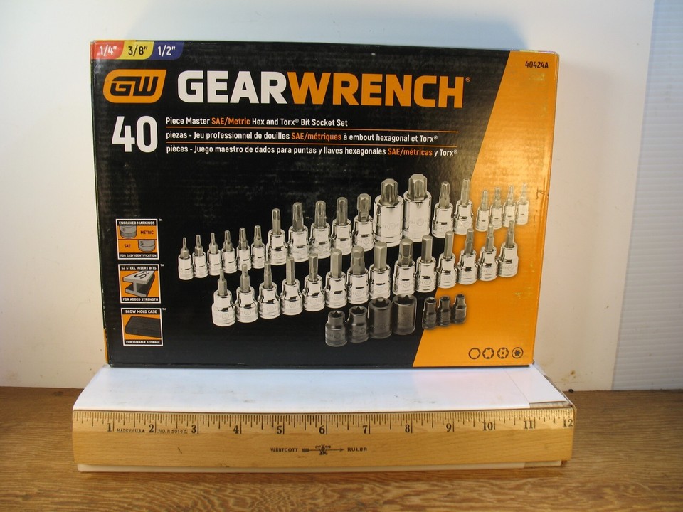 NEW EMPTY Gearwrench 40 pc Hex and Torx Bit Socket Case *EMPTY CASE ...