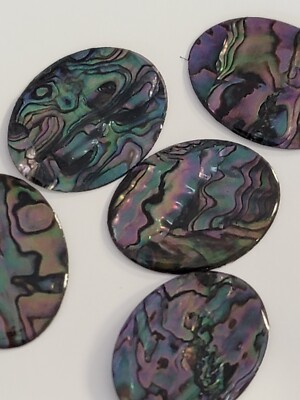 Abalone 40x30 MM Enchanting Wild Colors Purples Blues Intense Colors ...