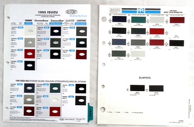 1995 ISUZU PPG AND DUPONT COLOR PAINT CHIP CHART ALL MODELS | eBay