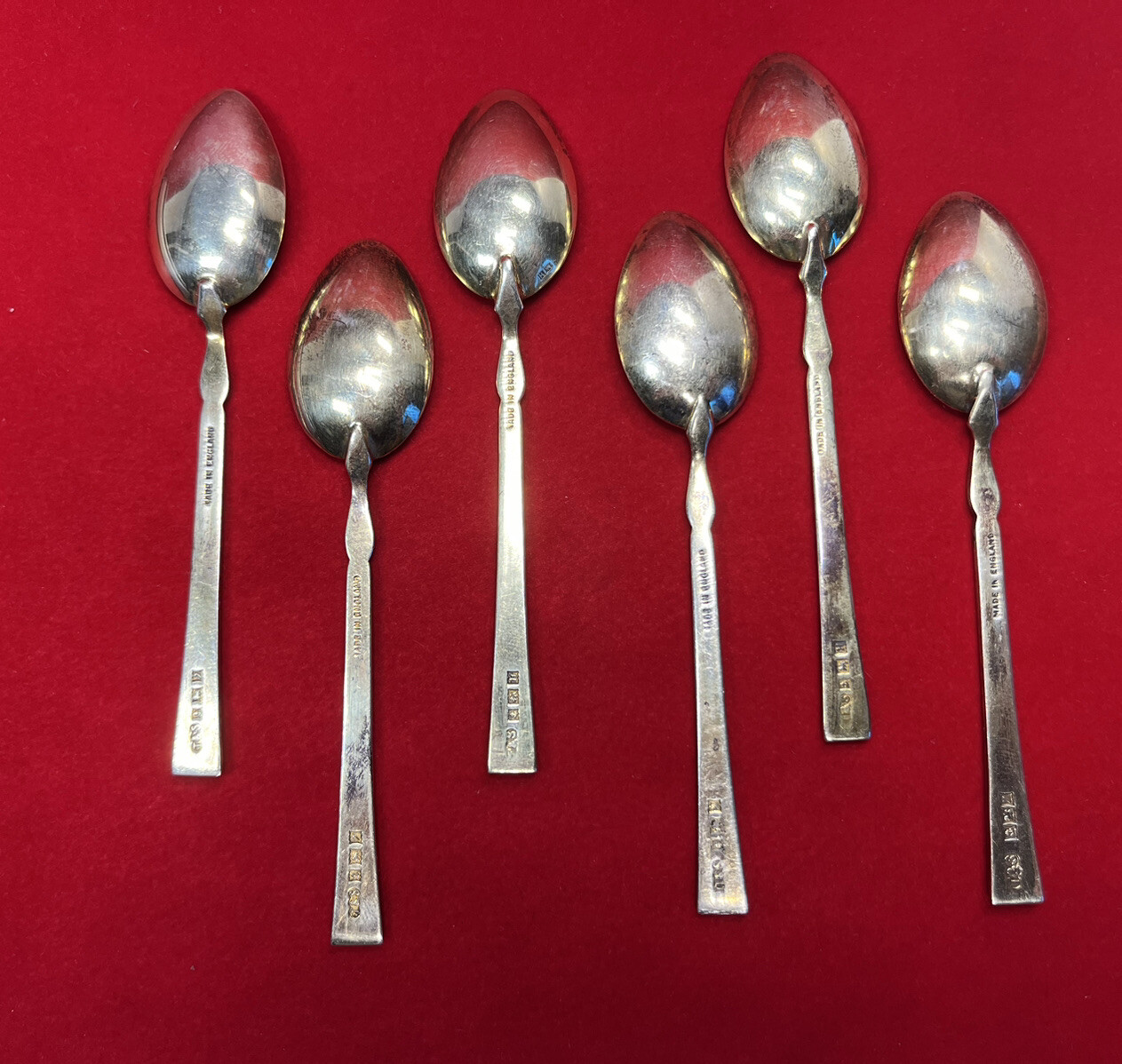 Turner & Simpson English Sterling Silver Enamel Spoons 6Pcs | eBay