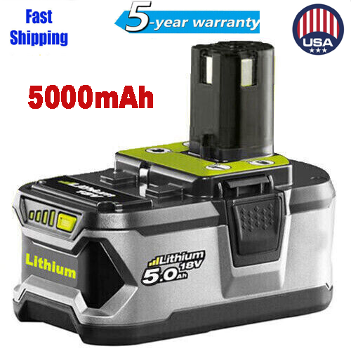 For RYOBI P108 5.0Ah 18V Battery PBP005 LITHIUM-Ion ONE OEM P197 P108 ...