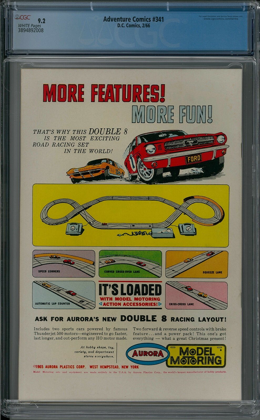 ADVENTURE COMICS #341 CGC 9.2 (2/66) DC Comics white pages | eBay