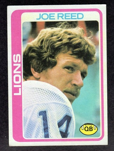 1978 Topps #147 Joe Reed Detroit Lions Mississippi State QB Football ...